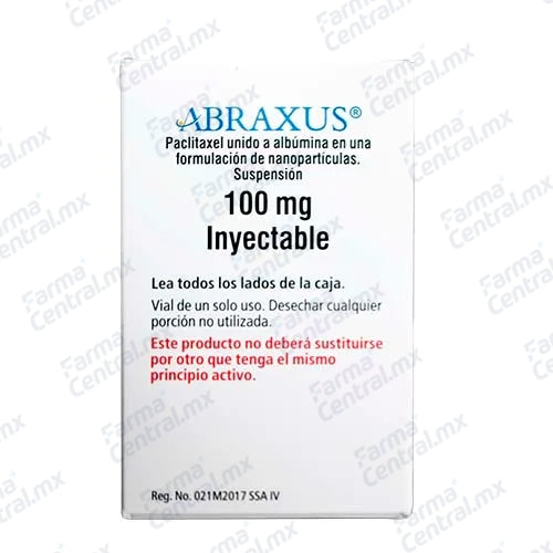 Abraxus 100 mg inyectable - Paclitaxel Albumina - Farma Central